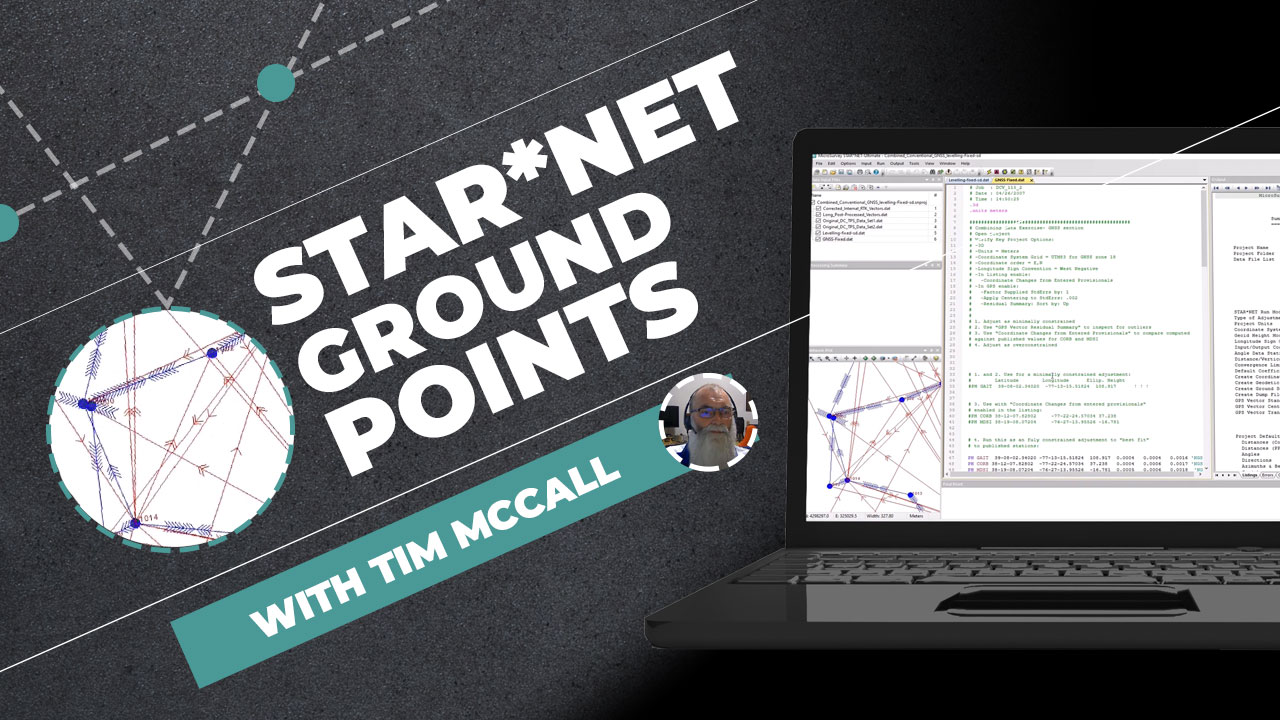 Creating A Ground Scale Coordinate File In Starnet Microsurvey Software